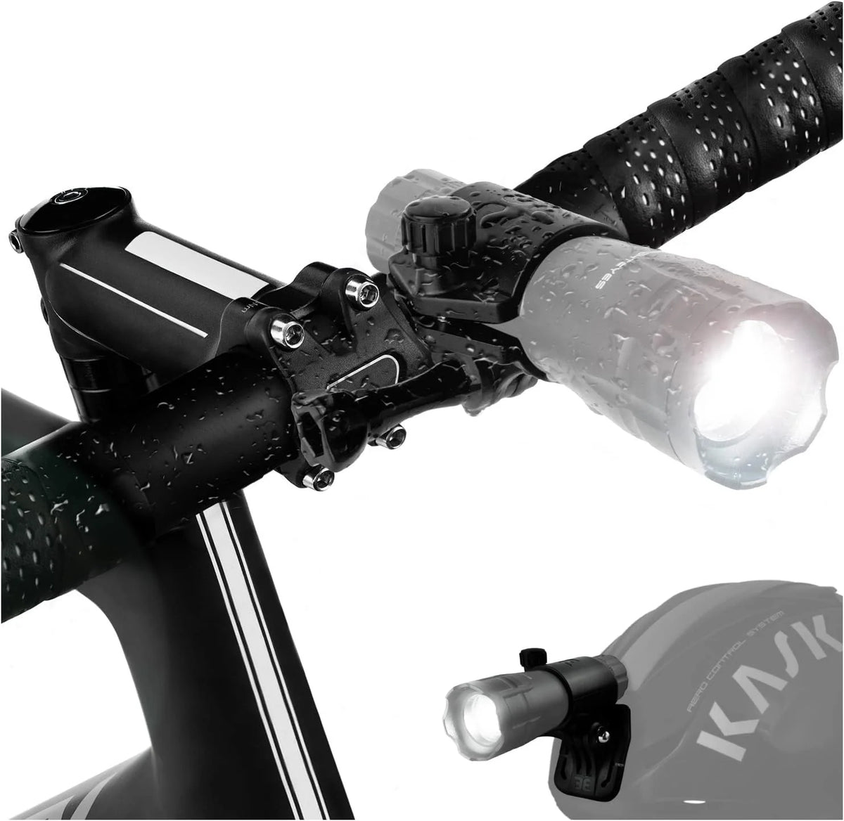 GoPro Mount for All Flashlight from 1 to 1-1/8" wide - Also for 300 Lu ...